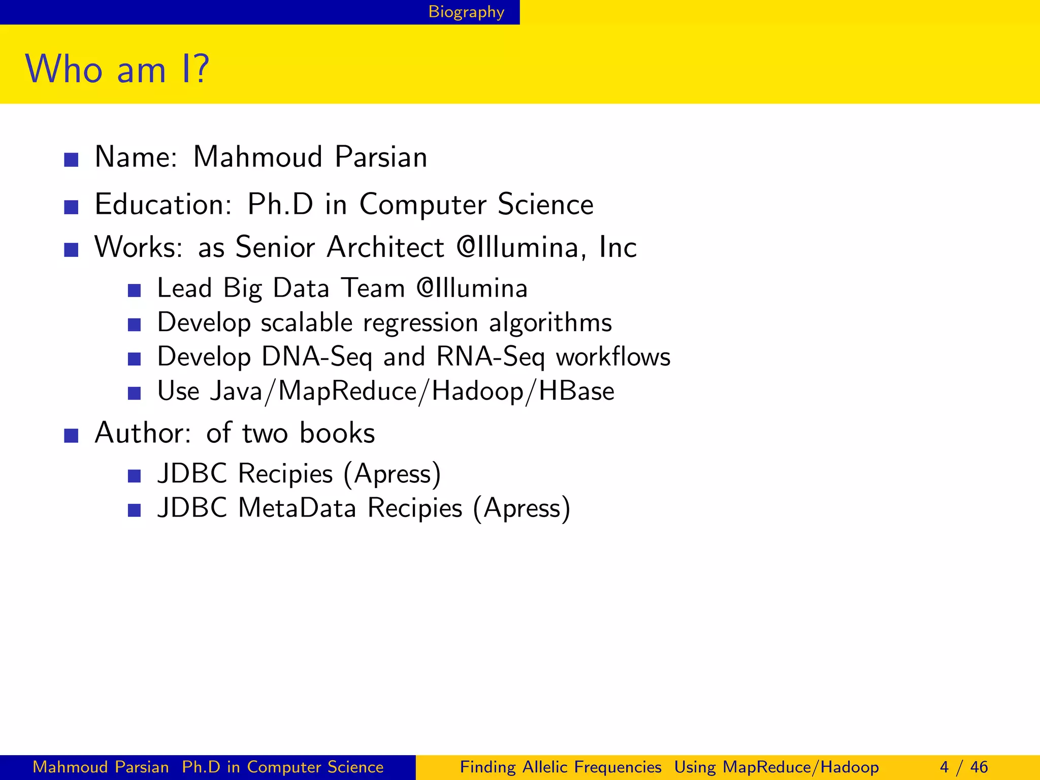 Finding Allelic Frequencies Using MapReduce/Hadoop | PDF