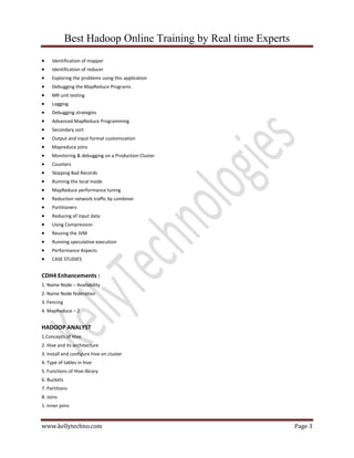 Hadoop online training | PDF