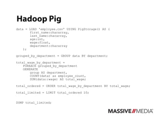 Hadoop Pig: MapReduce the easy way! | PPT
