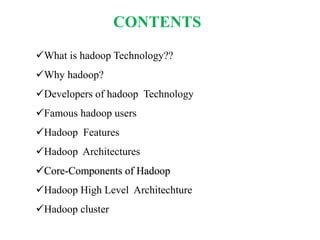 HADOOP TECHNOLOGY ppt | PPT