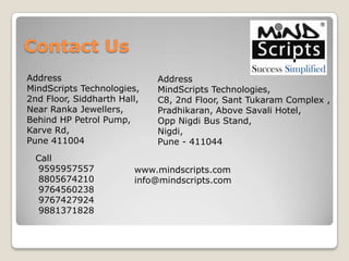 Big-Data Hadoop Tutorials - MindScripts Technologies, Pune | PPTX