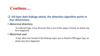 Security Threats to Hadoop: Data Leakage Attacks and Investigation | PPT