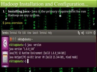 Hadoop installation with an example | PPT