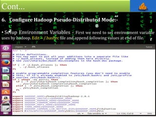 Hadoop installation with an example | PPT