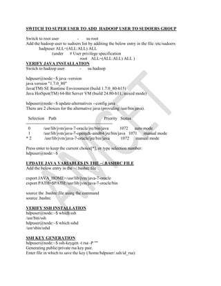 Hadoop single node installation on ubuntu 14 | PDF