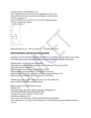 Hadoop single node installation on ubuntu 14 | PDF
