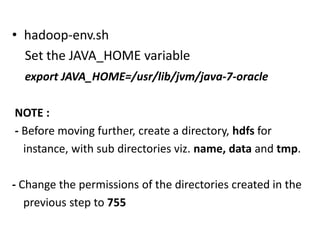 Hadoop single node setup | PPT