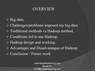 Hadoop Online training by Keylabs | PPT | Free Download