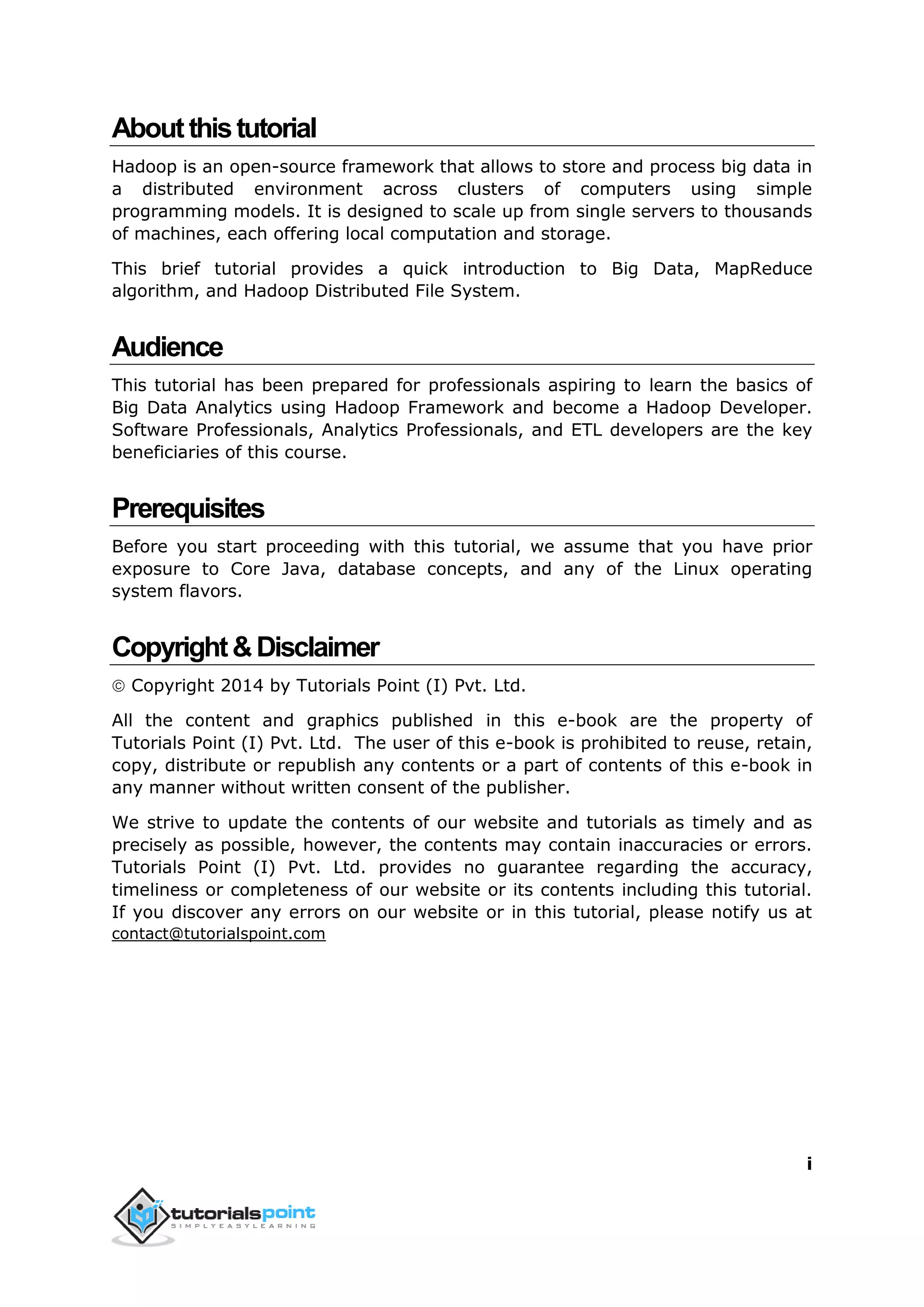 Hadoop tutorial | PDF