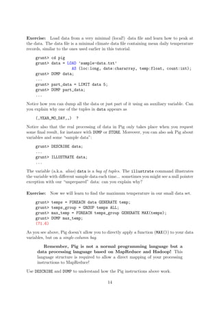 Hadoop tutorial hand-outs | PDF
