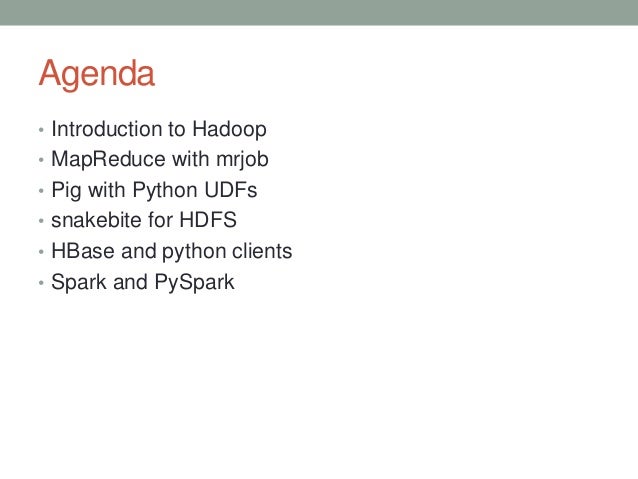 Hadoop With Python 
