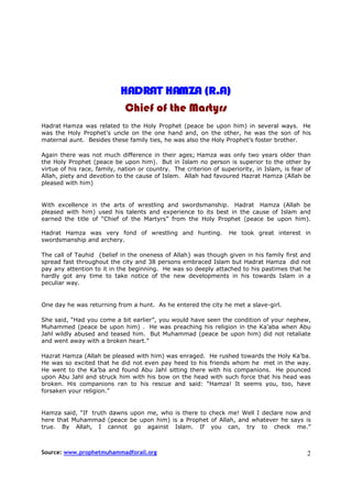 Hadrat Hamza | PDF