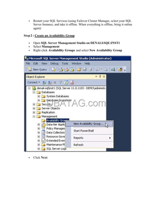 Hadr availability group-sql_server_denali | PDF