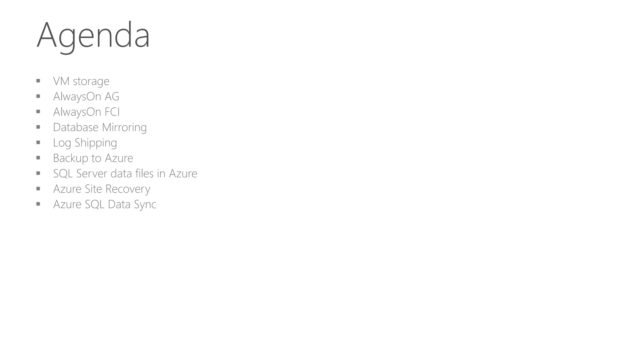 HA/DR options with SQL Server in Azure and hybrid | PPTX