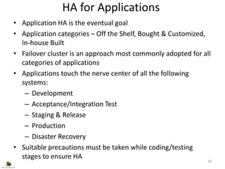 HA & DR System Design - Concepts and Solution | PPTX