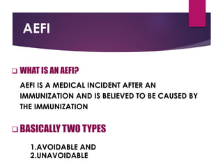 Adverse reaction followed by immunization in Paediatrics | PDF