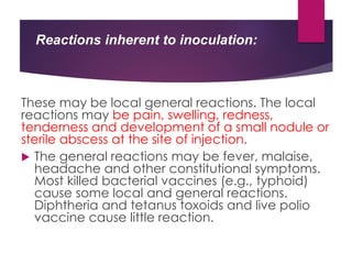 Adverse reaction followed by immunization in Paediatrics | PDF