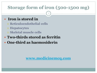 Iron metabolism | PPTX