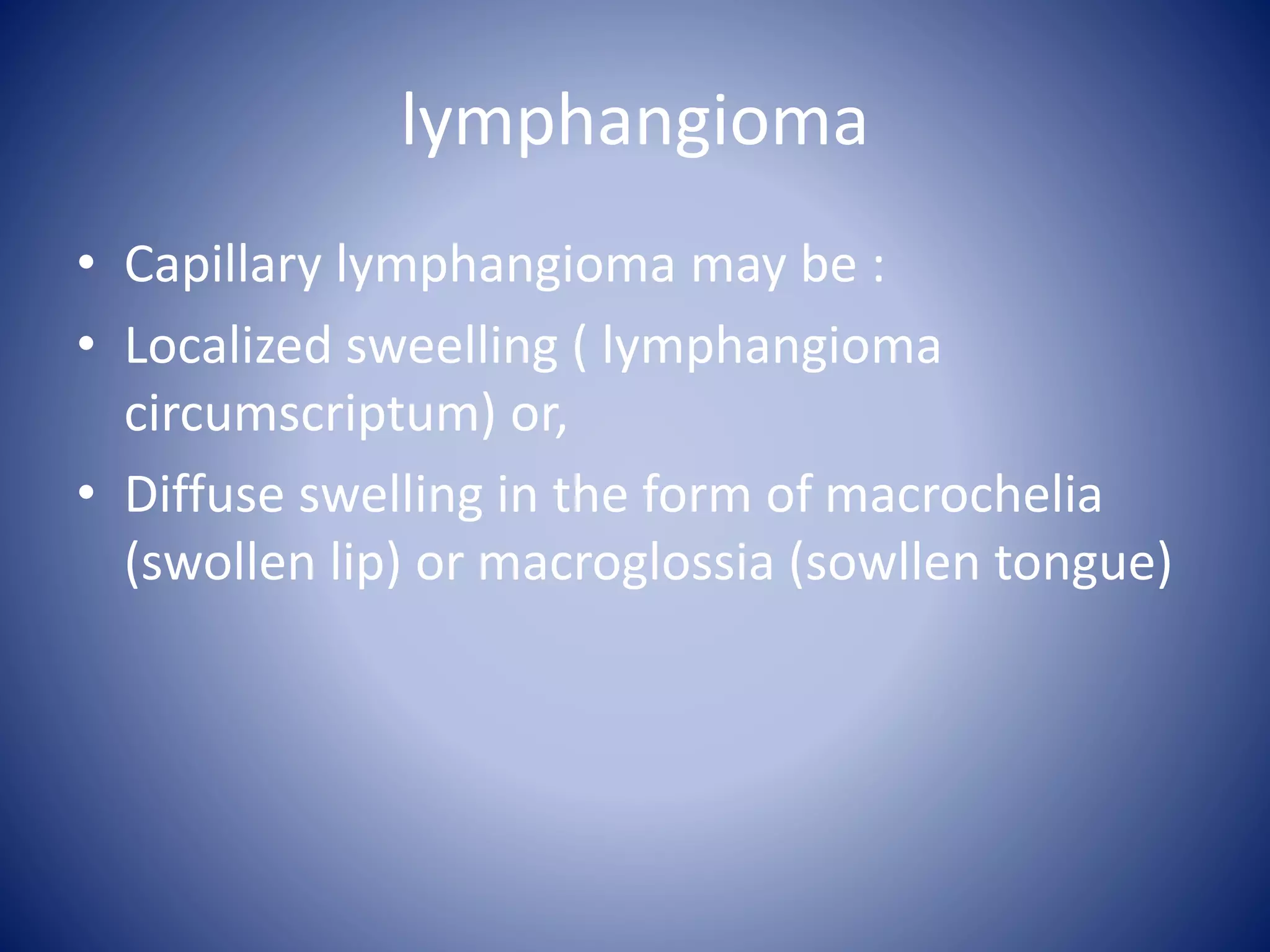 Haemangioma , lymphangioma and dermoid cyst | PPTX | Blood Disorders ...