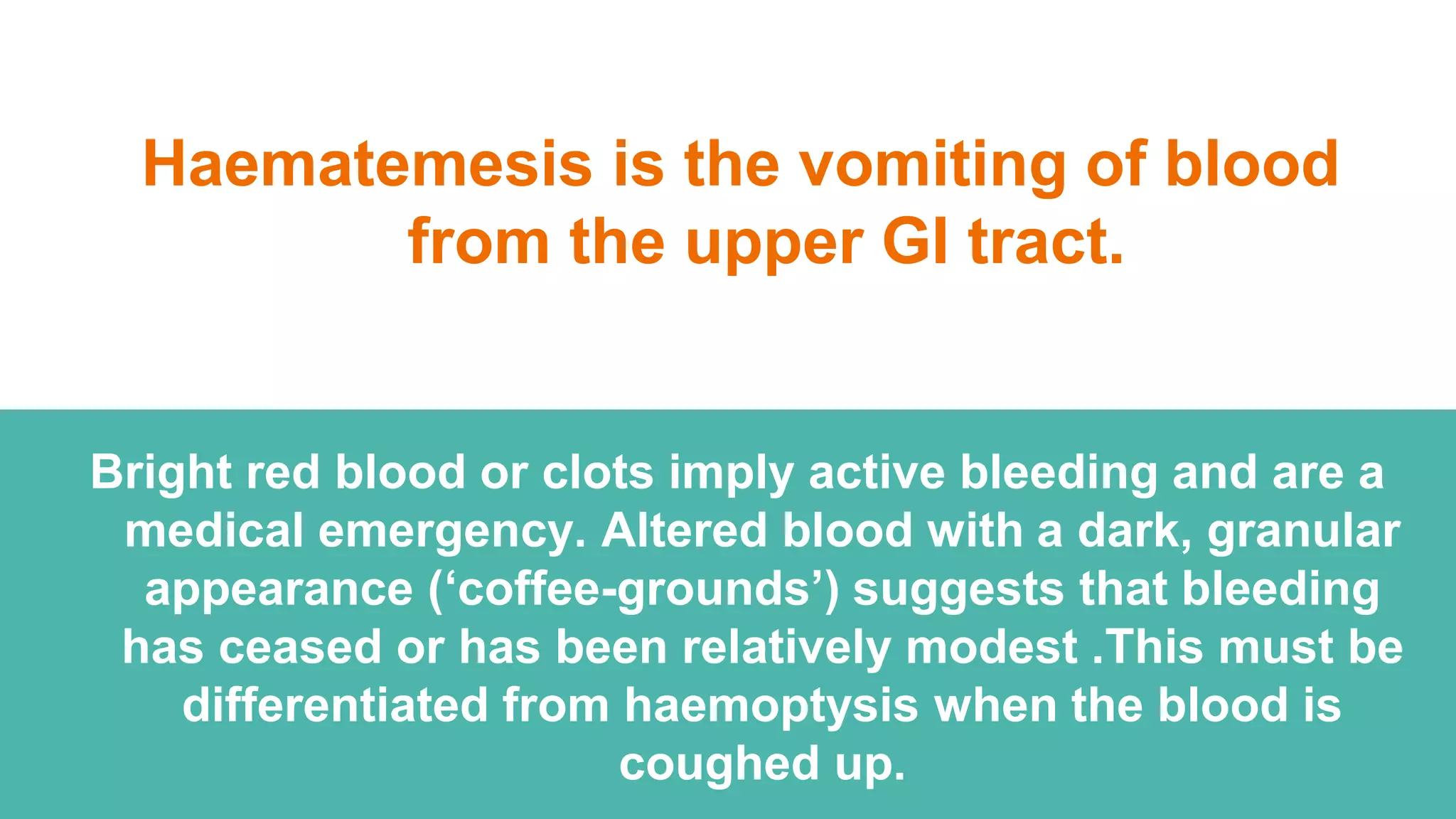 Haematemesis and malena | PPTX