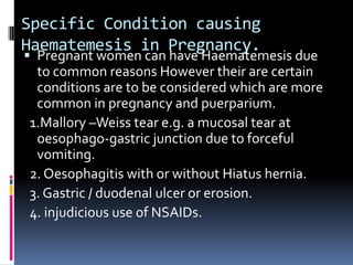 Haematemssis in pregnancy | PPTX