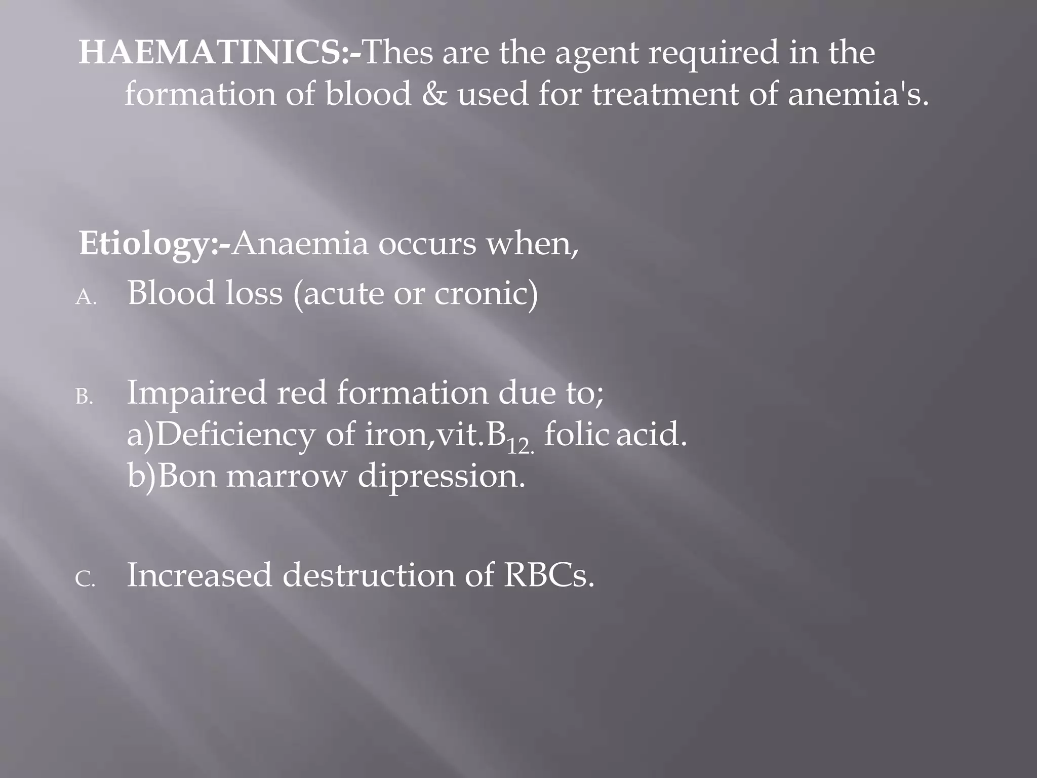 Haematinics | PPTX