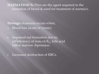 Haematinics | PPTX