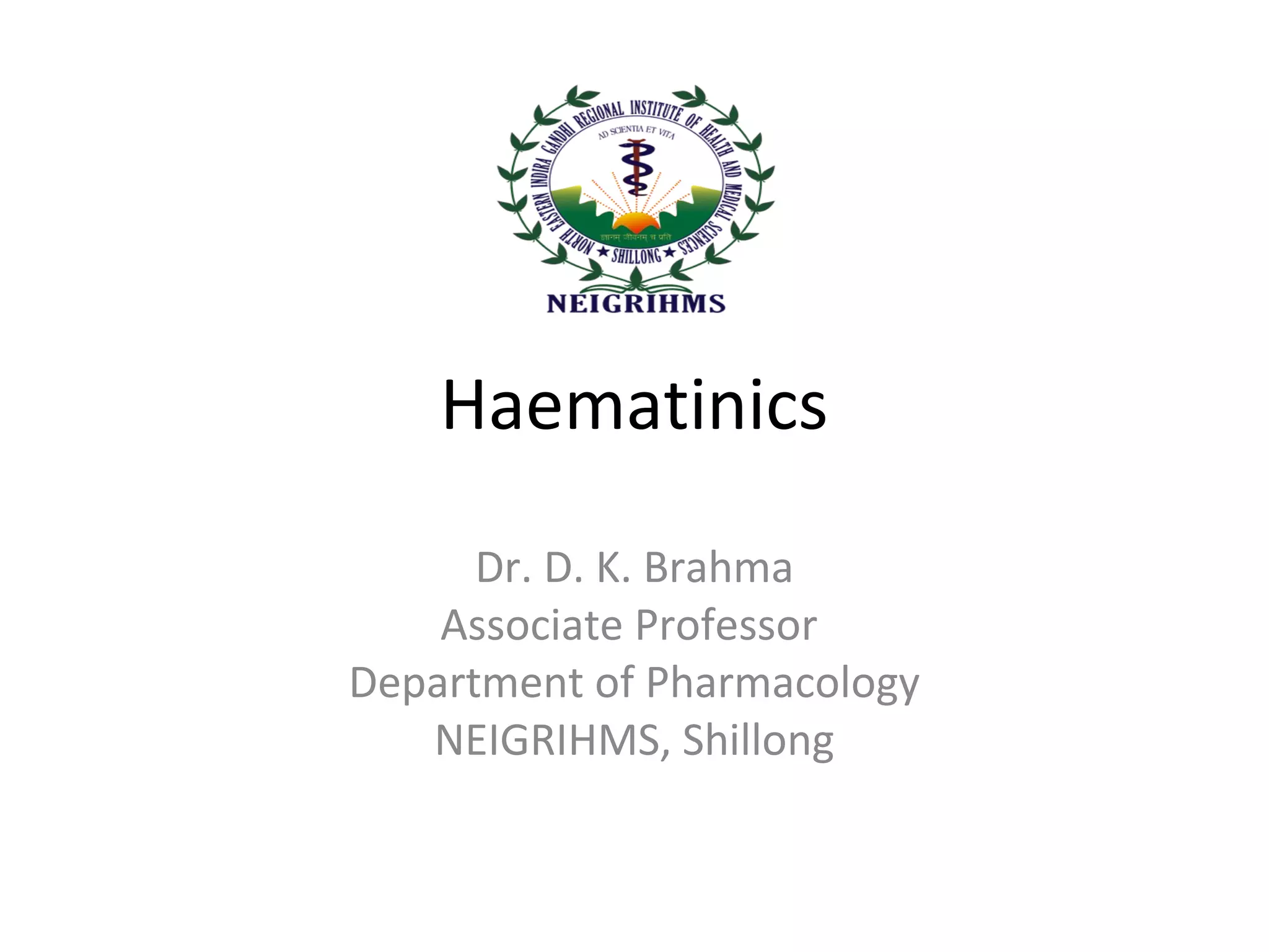 Haematinics | PPT