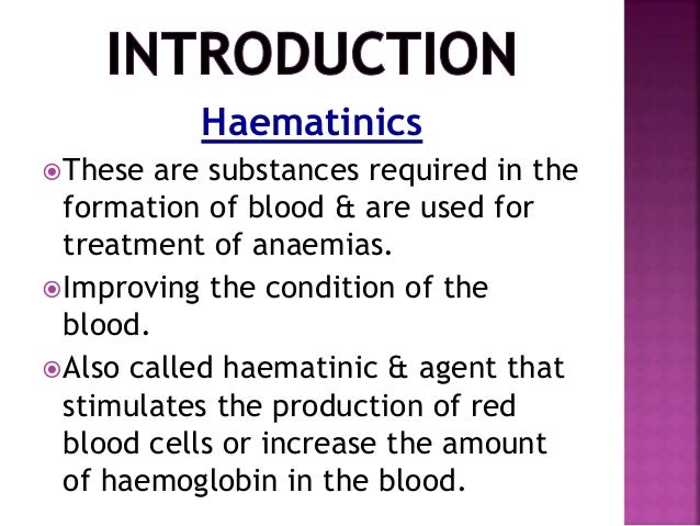 Haematinics