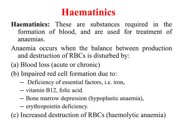 Haematinics | PPTX