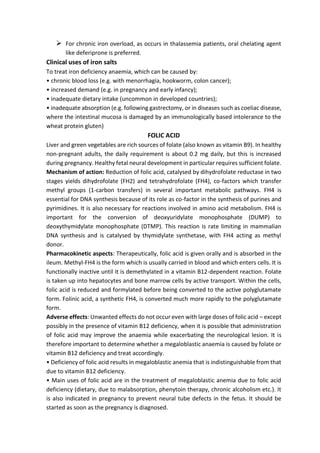 Haematinics , hematopoietic system, anaemia, clinical uses | PDF