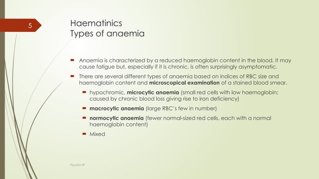 Haematinics...... Pharmacology......pptx | Blood Disorders | Diseases and Conditions