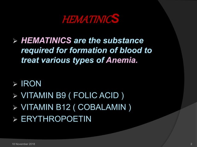 Hematinics presentation .Zulfequar Shaikh | PPTX