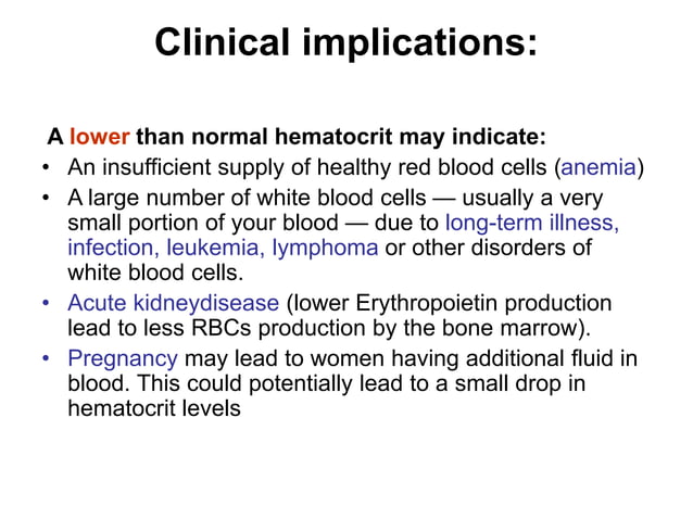 Determination of Haematocrit in diagnostic hematology | PPT