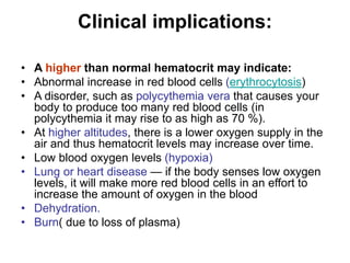 Determination of Haematocrit in diagnostic hematology | PPT