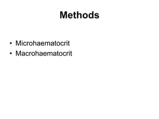 Determination of Haematocrit in diagnostic hematology | PPT