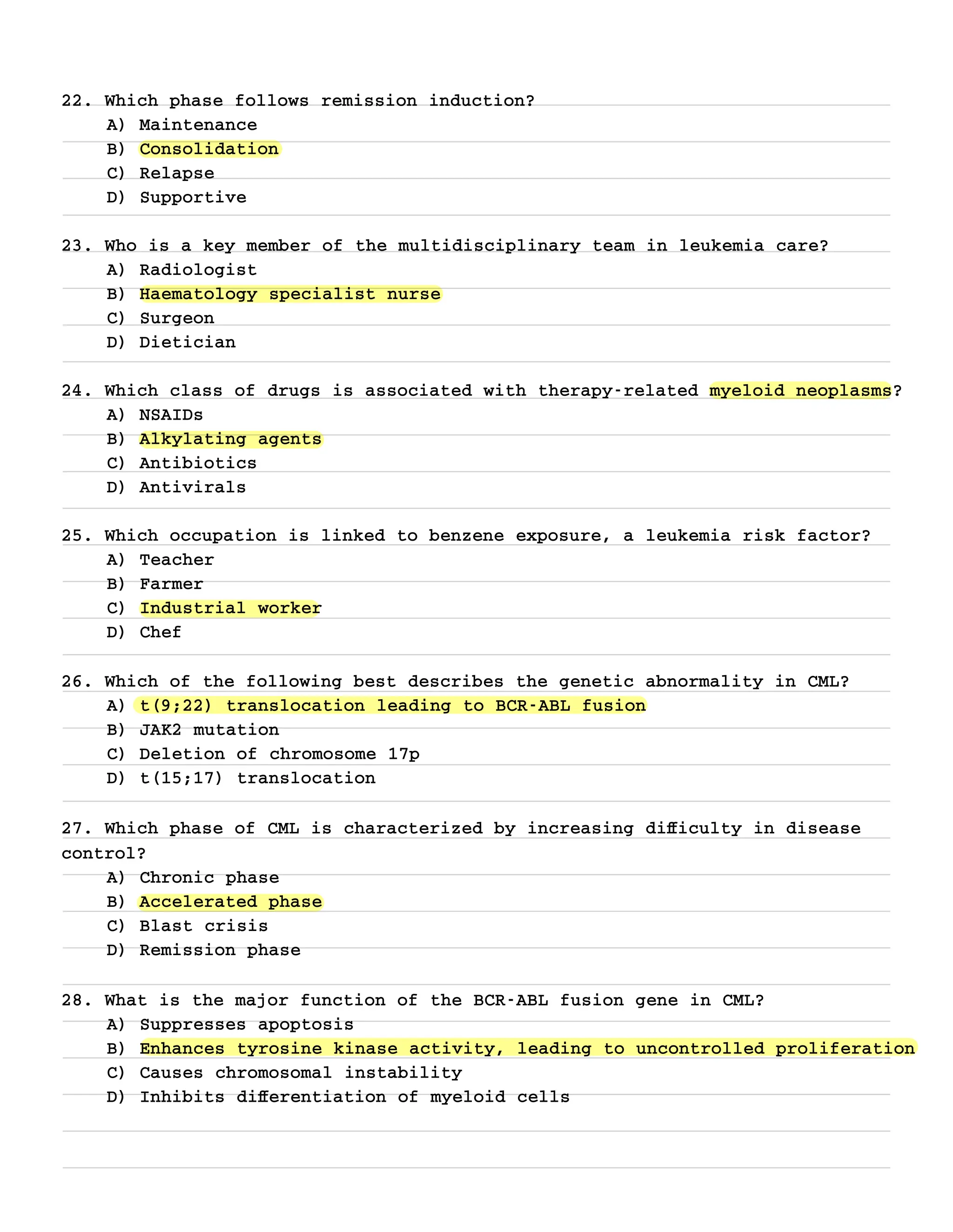 Haematological malignancies (acute lymphoblastic leukaemia (ALL), acute ...