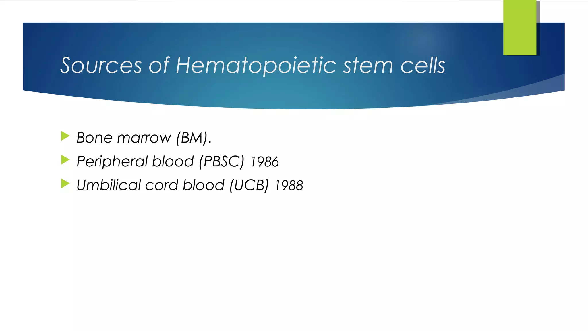 Haematopoietic stem cell transplantation | PPT