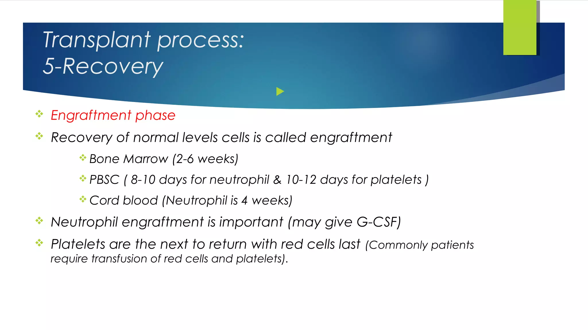 Haematopoietic stem cell transplantation | PPT