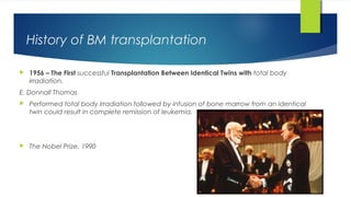 Haematopoietic stem cell transplantation | PPT