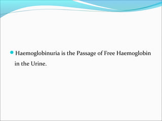 Haematuria - Final Year Lecture | PPT