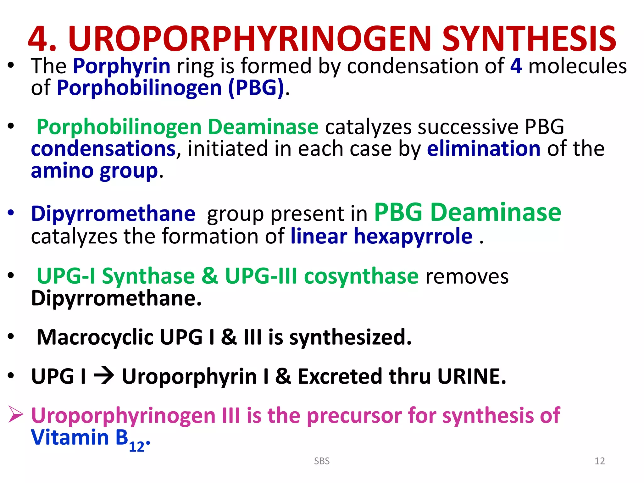 Haem metabolism SBS 2018 | PPTX