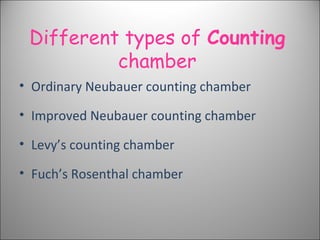 Haemocytometer lectuer | PPT