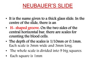 Haemocytometer ppt animal cell culture | PPTX