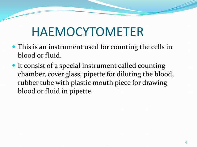 Haemocytometry. | PPTX | Blood Disorders | Diseases and Conditions