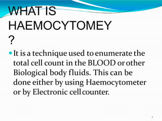 Haemocytometry | PPTX