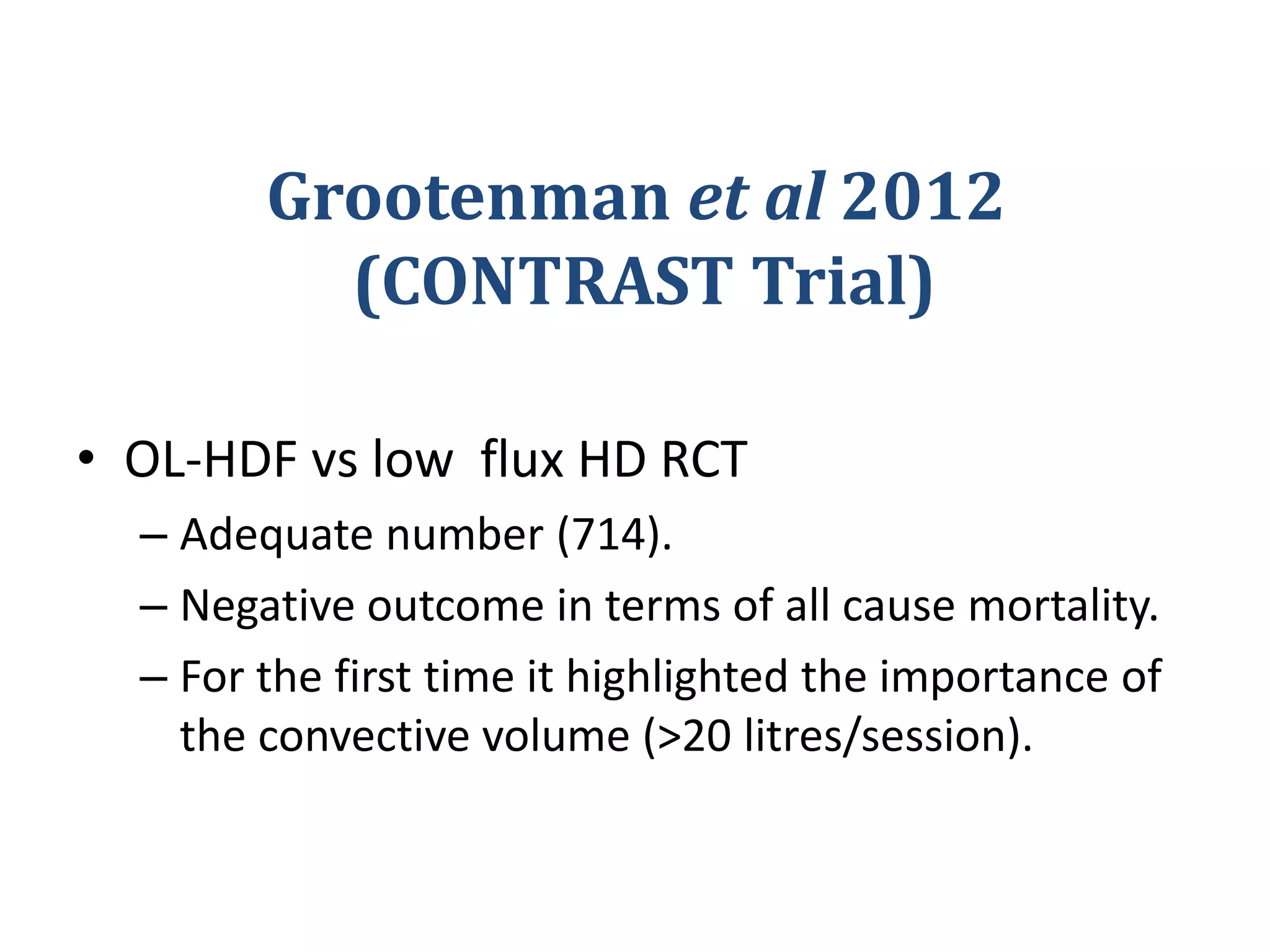 Haemodialysis or Haemodifiltration? - Prof. Mohsen El Kosi | PPTX