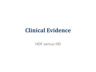 Haemodialysis or Haemodifiltration? - Prof. Mohsen El Kosi | PPTX