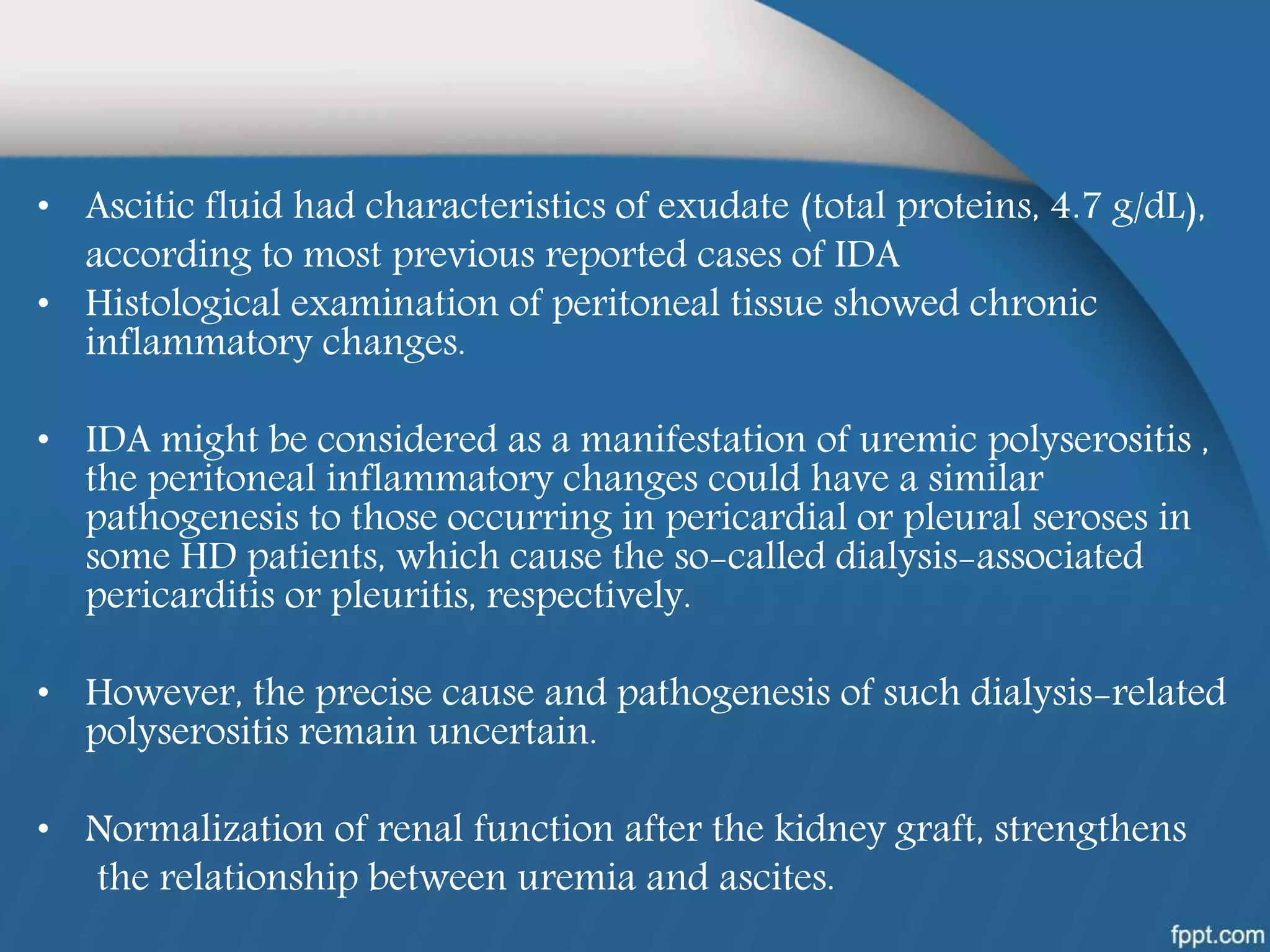 Haemodialysis related ascites prof. mohamed sobh | PPTX
