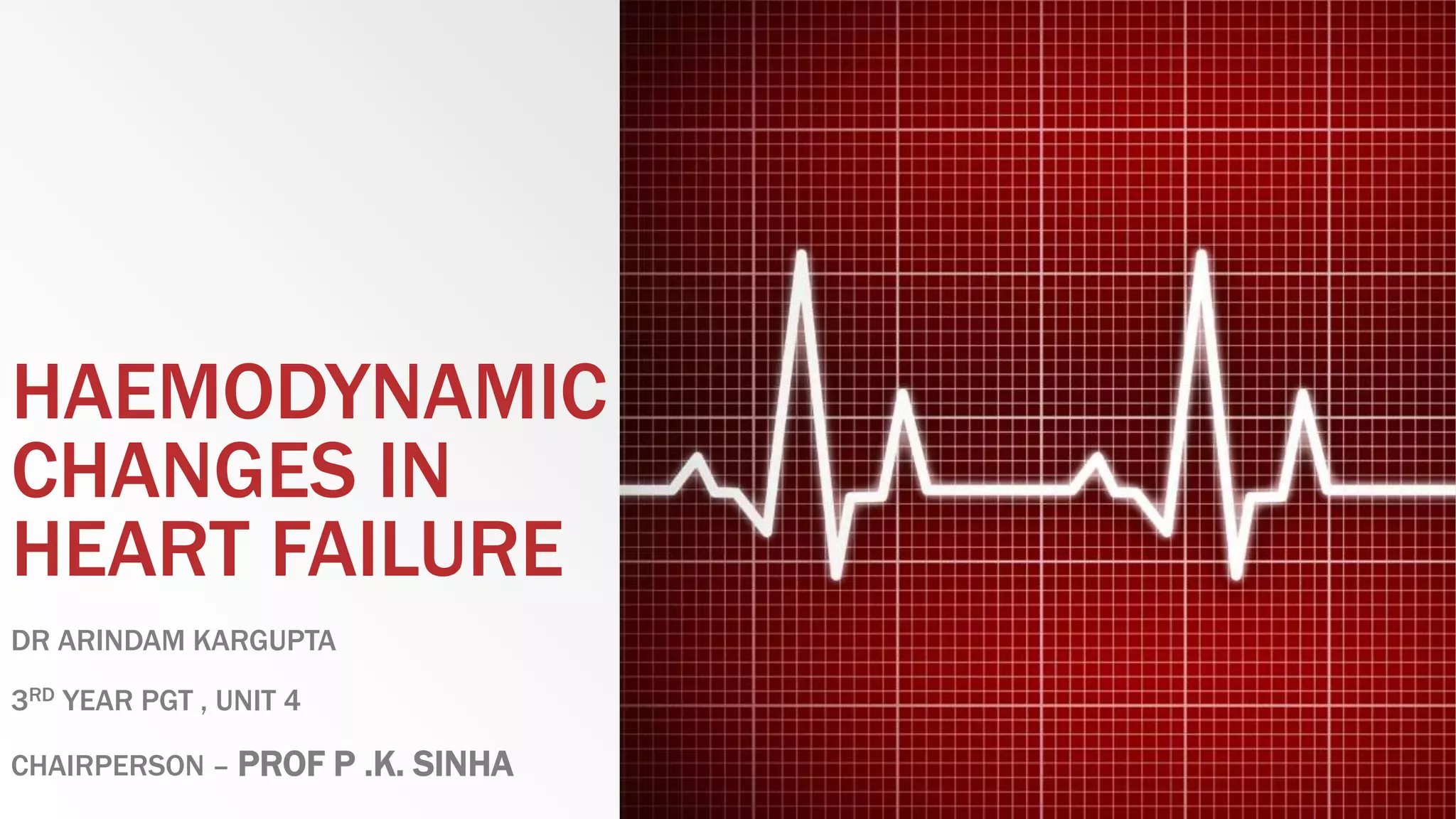Haemodynamic changes in heart failure | PPTX